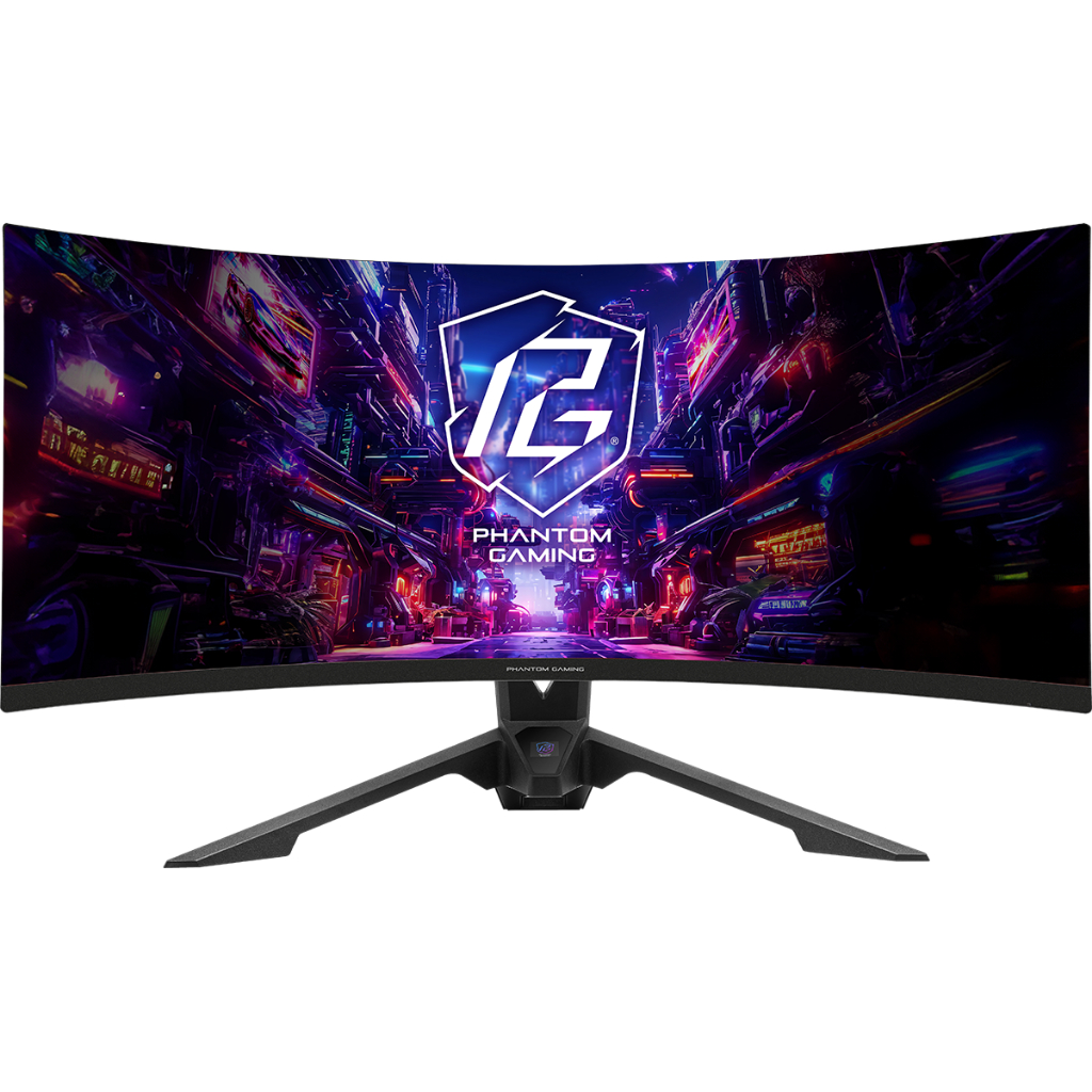 ASRock (PG34QRT2B) CURVED GAMING MONITOR 34" WQHD (3440x1440) 1500R VA ...