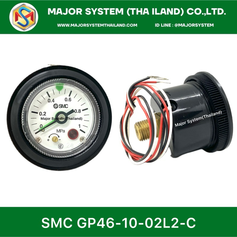 SMC GP46-10-02L2-C เกจวัดแรงดันลม Pressure gauge with switch เพรสเชอร์เกจลม | Shopee Thailand