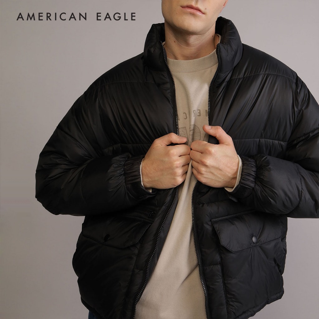 American Eagle Puffer Jacket เสื้อแจ็คเก็ต ผู้ชาย (NMJK 010-1645-001 ...