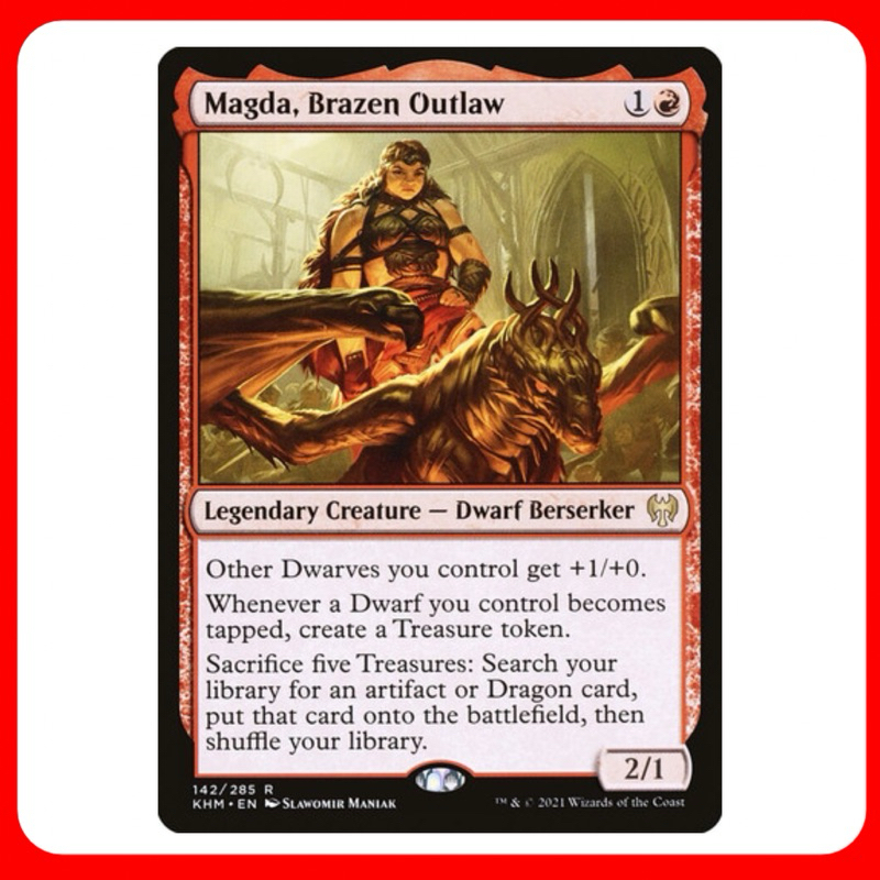 [MTG] Magda, Brazen Outlaw [KHM] [RED] [RARE] [NORMAL] [ENG] (การ์ดเมจิค / Magic the Gathering ...