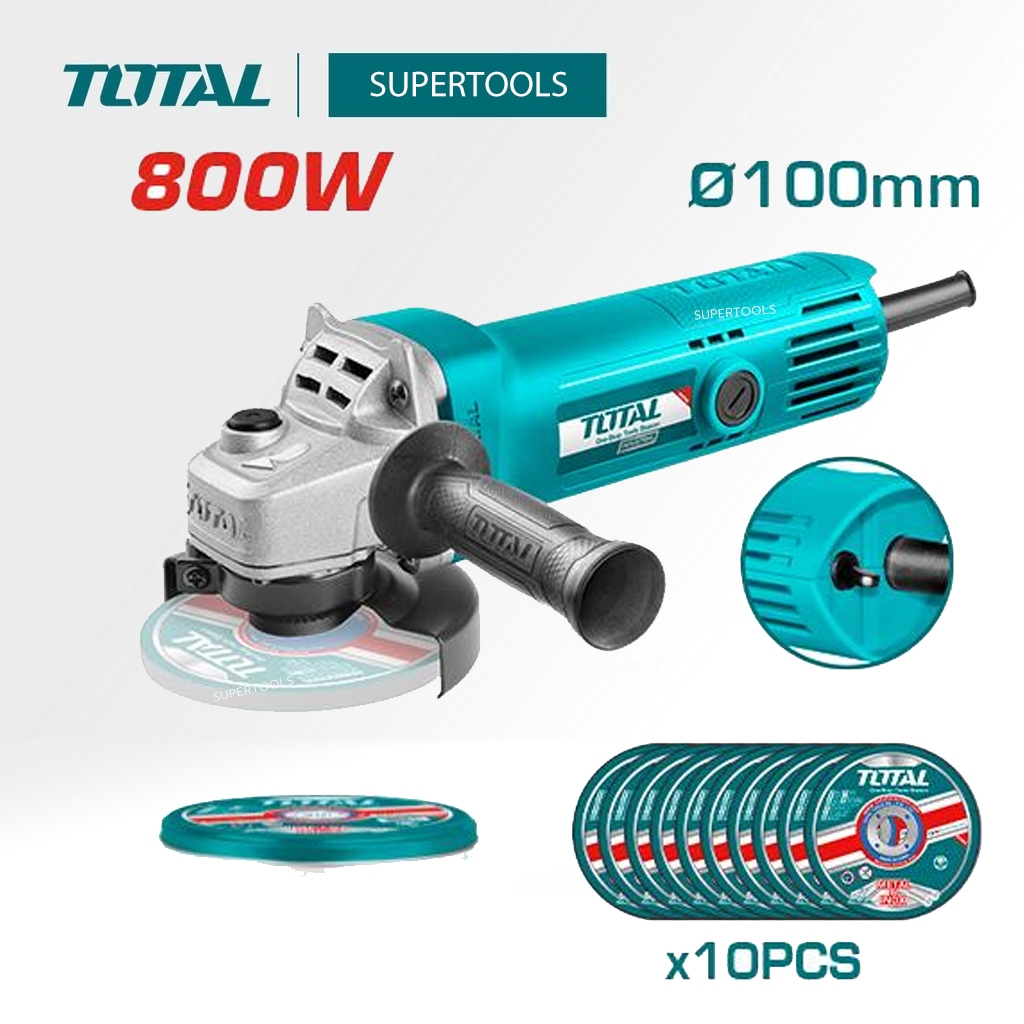 เครื่องเจียรไฟฟ้า 4 inch 800w (รุ่นงานหนัก) TOTAL TG1081006A Supertools | Shopee Thailand