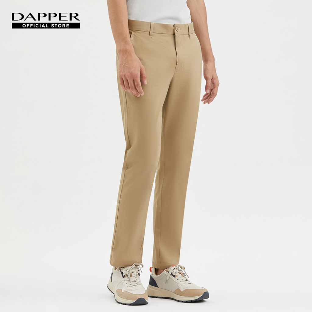 DAPPER กางเกงชิโน่ Chino Pants with Logo Patch สีกากี (TC9/KH/665SP) | Shopee Thailand