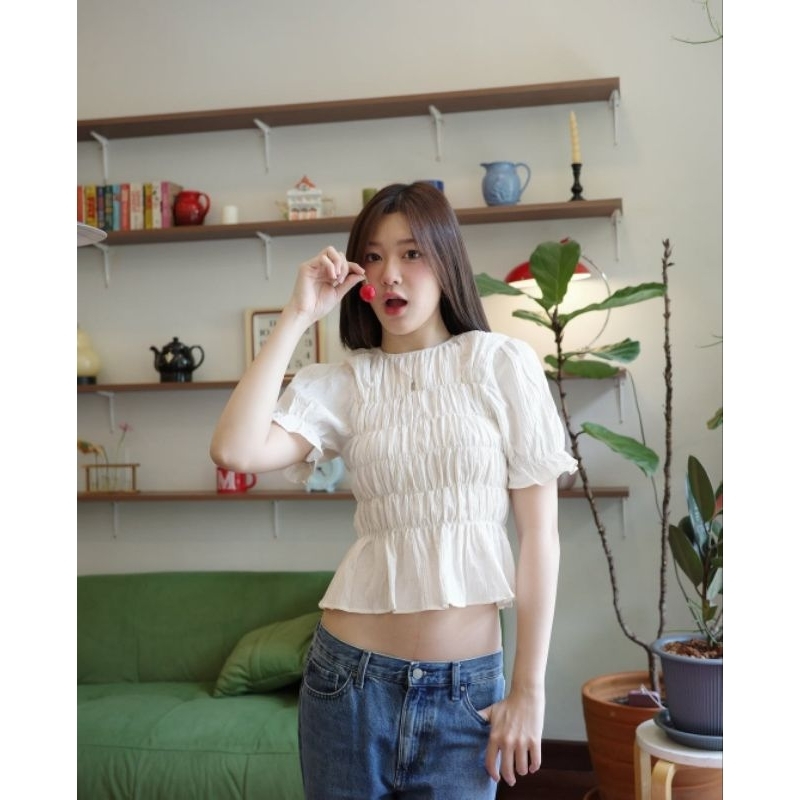 ส่งต่อ! มือ1 Mon2Sun ju-ne top รุ่นฮิตของทางแบรนด์สีขาว ป้ายห้อย+ห่อแบรนด์ ไซส์ S-M อก28-40 ยาว ...