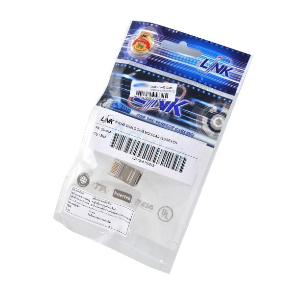 ของใหม่ อุปกรณ์เสริมเคเบิล หัวแลน Link US-1003 CAT 5E RJ45 Plug, Shield ...