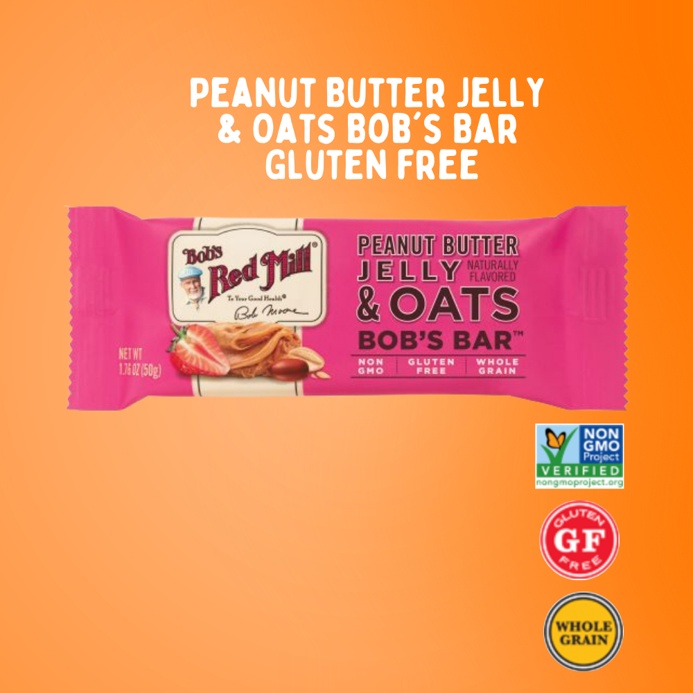 Bob's red Mill Butter Jelly & Oats Bob's Bar |ขนมข้าวโอ๊ตอัดแท่ง ...