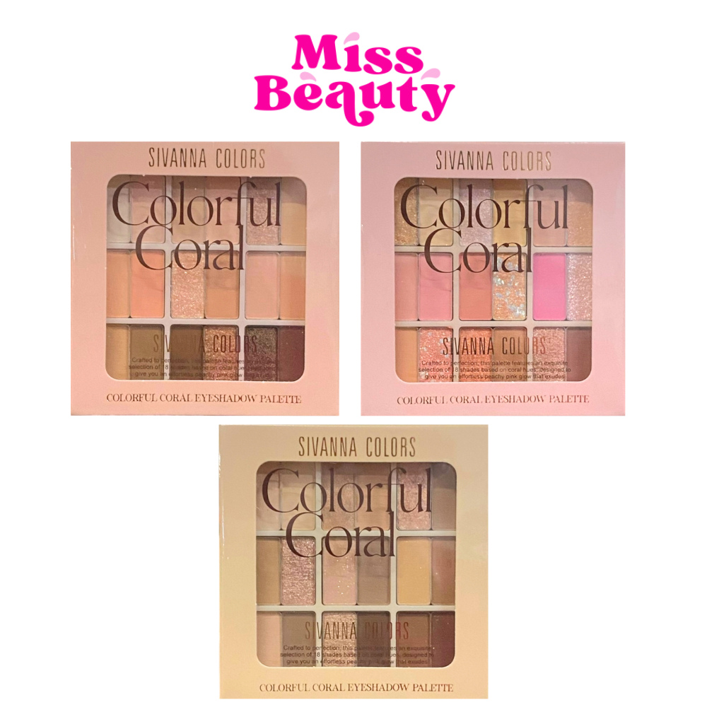 HF659 SIVANNA COLORS Colorful Coral Eyeshadow Palette ซีเวนน่า คัลเลอร์ ...