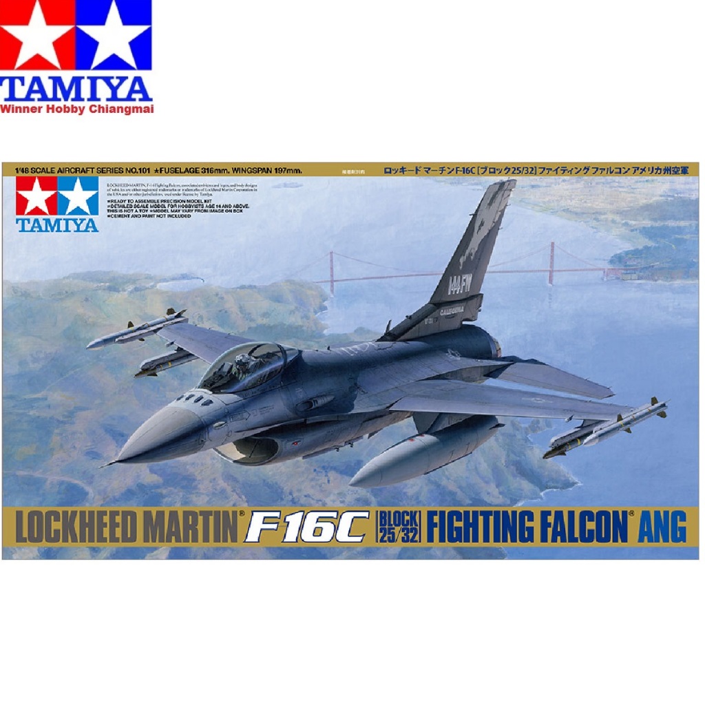 โมเดลเครื่องบิน Tamiya 61101 Lockheed Martin F-16C Block 25/32 Fighting Falcon ANG 1/48 | Shopee ...