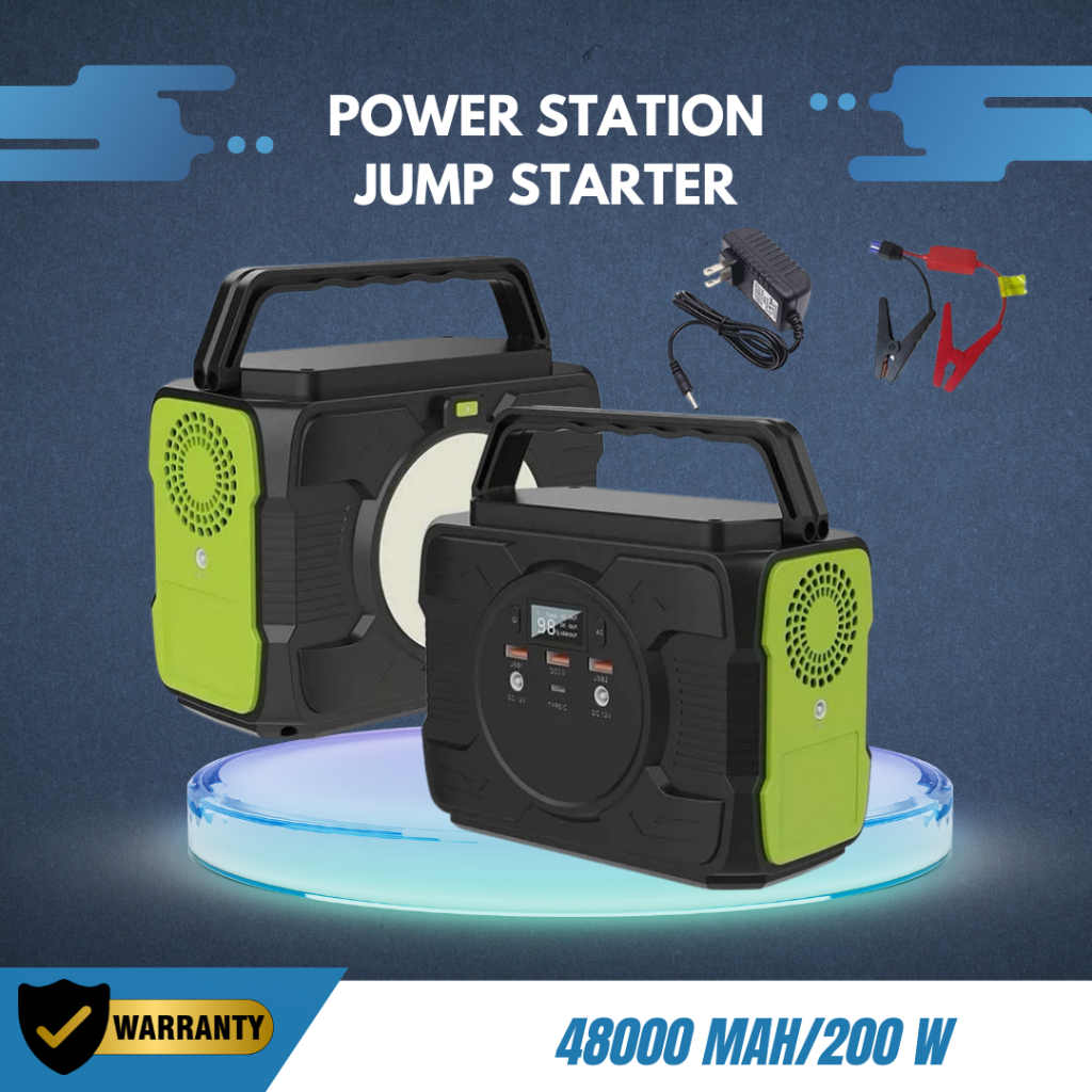 SM200 Power Station และ Jump Starter 48000mAh/200W แท้ AC220V แบตเตอรี่ ...