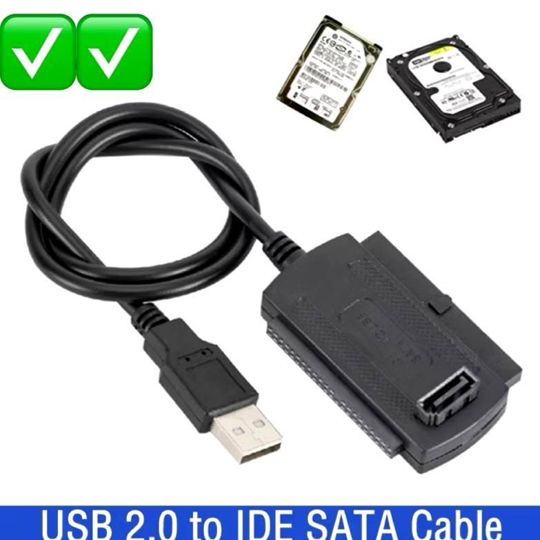 USB 2.0 To IDE SATA CABLE 3 in 1 S-ATA 2.5นิ้วสายแปลงฮาร์ดดิสก์ไดรฟ์ ...