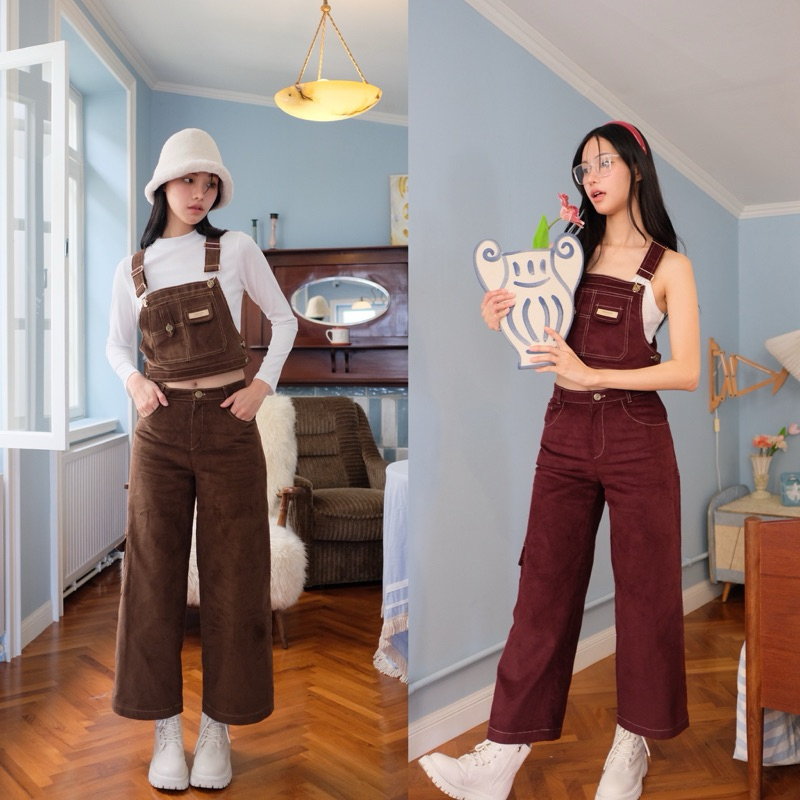 CAMPBELL CORDUROY PANTS (BURGUNDY/BROWN SUGAR) | Shopee Thailand