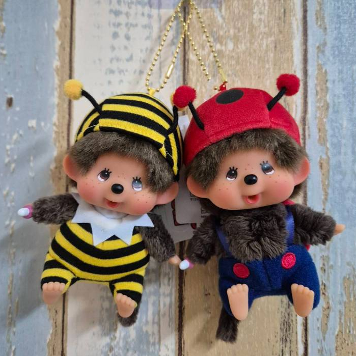 พร้อมส่ง💯% พวงกุญแจ monchichi Bee & Ladybug | Shopee Thailand