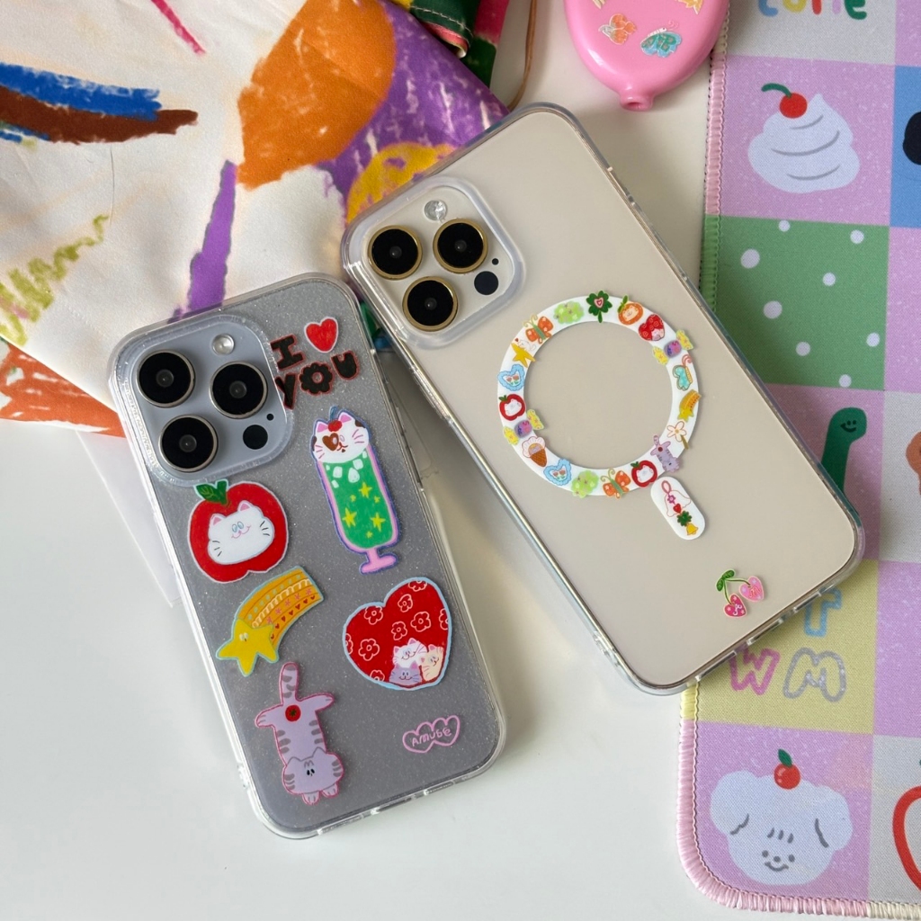 amuse stuff-katui and gang meow case เคสใสแบบ3ชั้นลายกะตุ้ยและเพื่อน ...