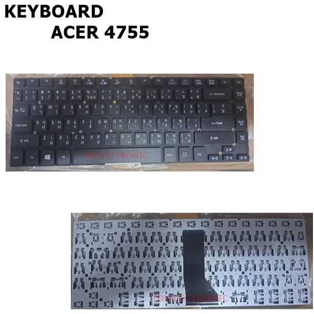 KEYBOARD:ACER 4755 ใช้ได้กับรุ่น Aspire 4755 4755G E1-470 E1-472 3830T ...