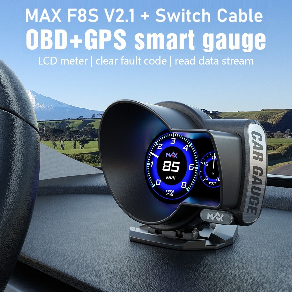MAX F8S V2.1 2015 อัพเดทใหม่ มีสวิตซ์ ภาษาไทย รับประกัน 2 ปี OBD2 Smart Gauge meter เกจวัดรถยนต์ ...