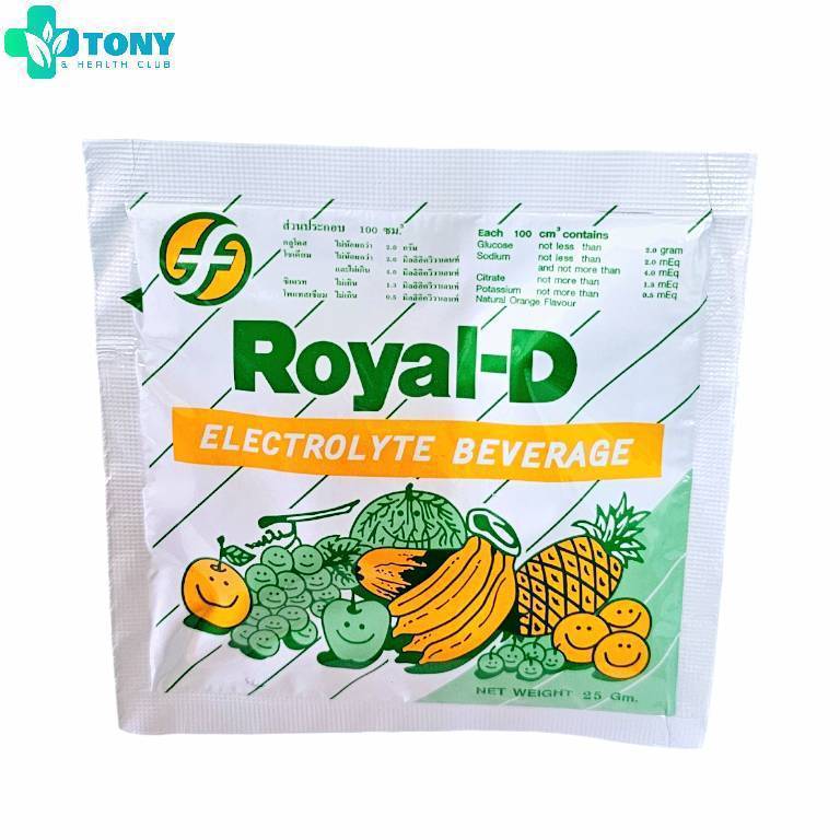 Royal-D Electrolytes Beverage Powder 25g รอแยลดี เครื่องดื่มเกลือแร่ ...