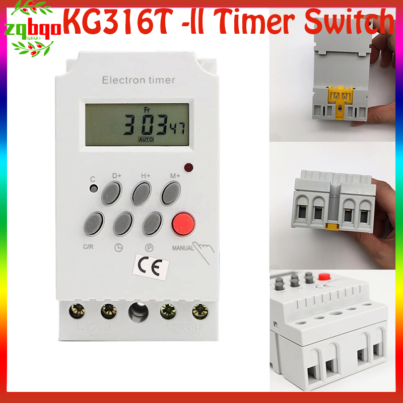 KG316T -ll Timer Switch 12V 220V AC/DC นาฬิกา เครื่องตั้งเวลา เปิด ...