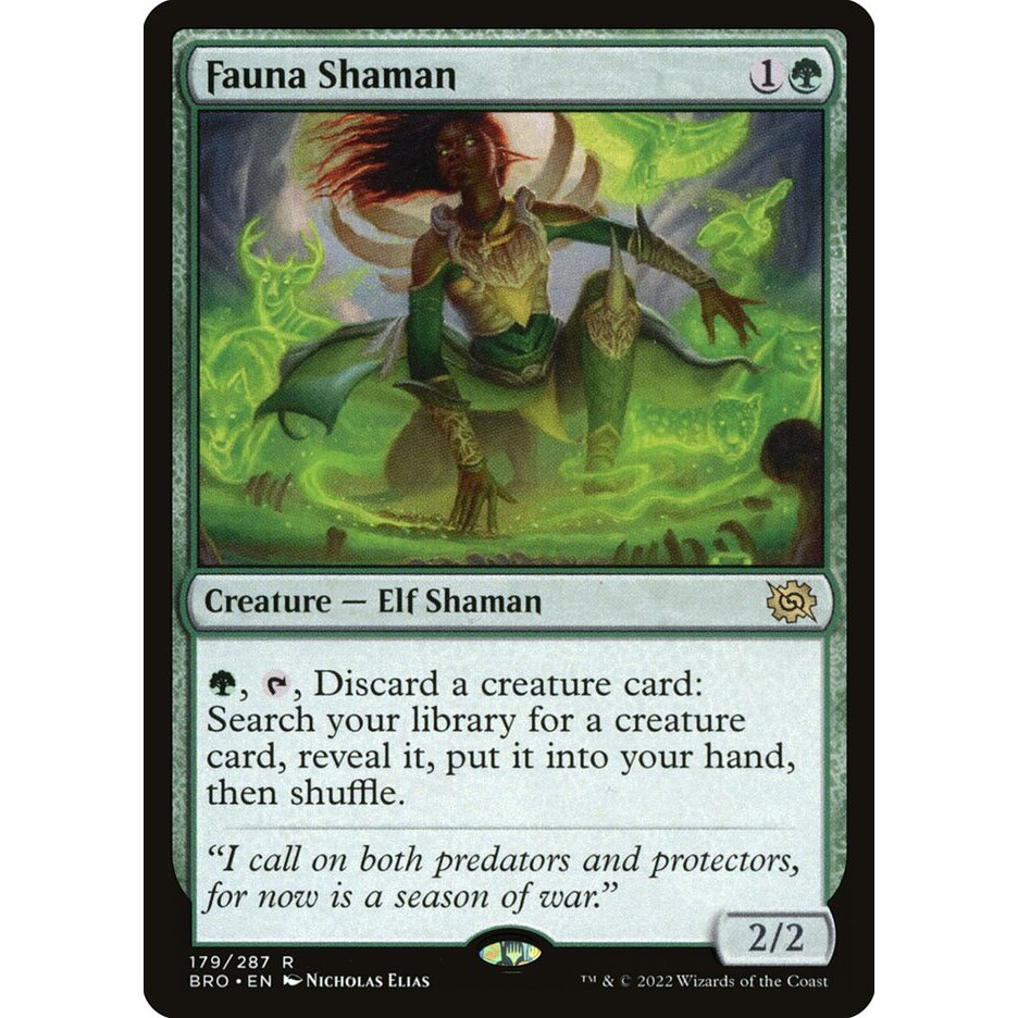 Fauna Shaman BRO The Brothers' War การ์ด Magic the Gathering [MTG] ของ ...