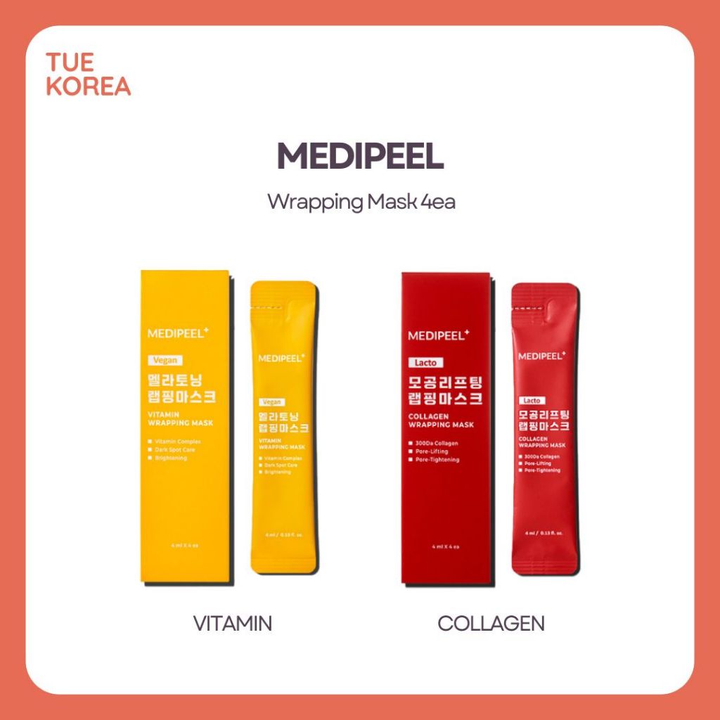 Medipeel Wrapping Mask - Vitamin / Collagen | 1 กล่อง 4 ซอง | Shopee ...