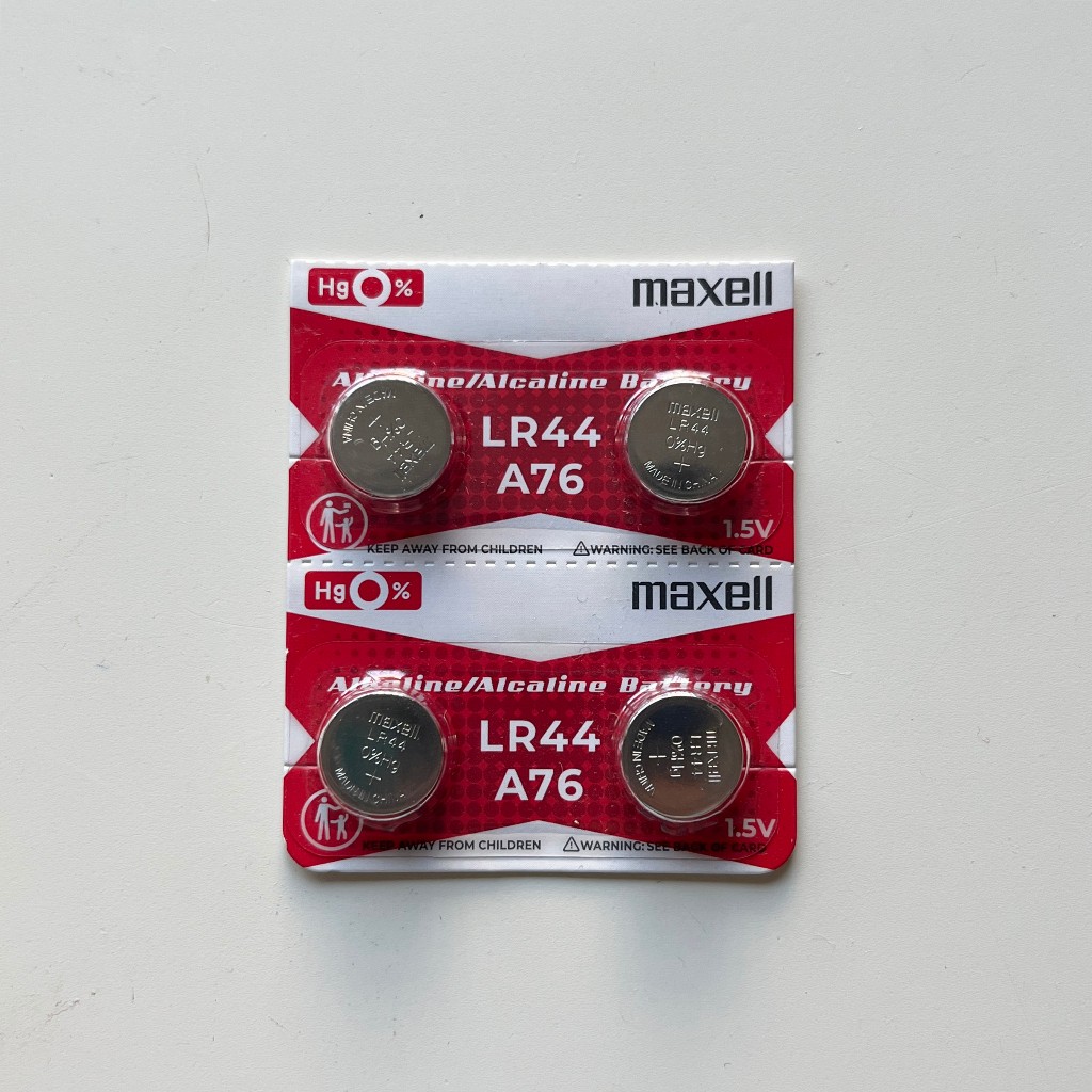 ถ่าน 4 ก้อน LR44 MAXELL Alkaline Battery 1.5V A76 ของแท้ ถ่านกล้อง ถ่านกล้องฟิล์ม ถ่าน ...