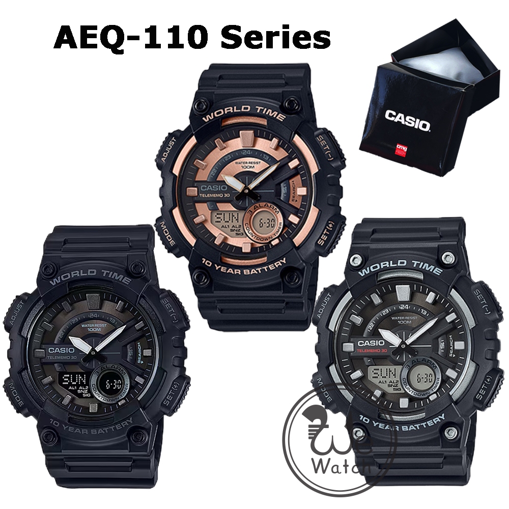 !!ประกัน1ปีและกล่อง CMG!! CASIO รุ่น AEQ-110W นาฬิกาผู้ชาย DIGITAL ...