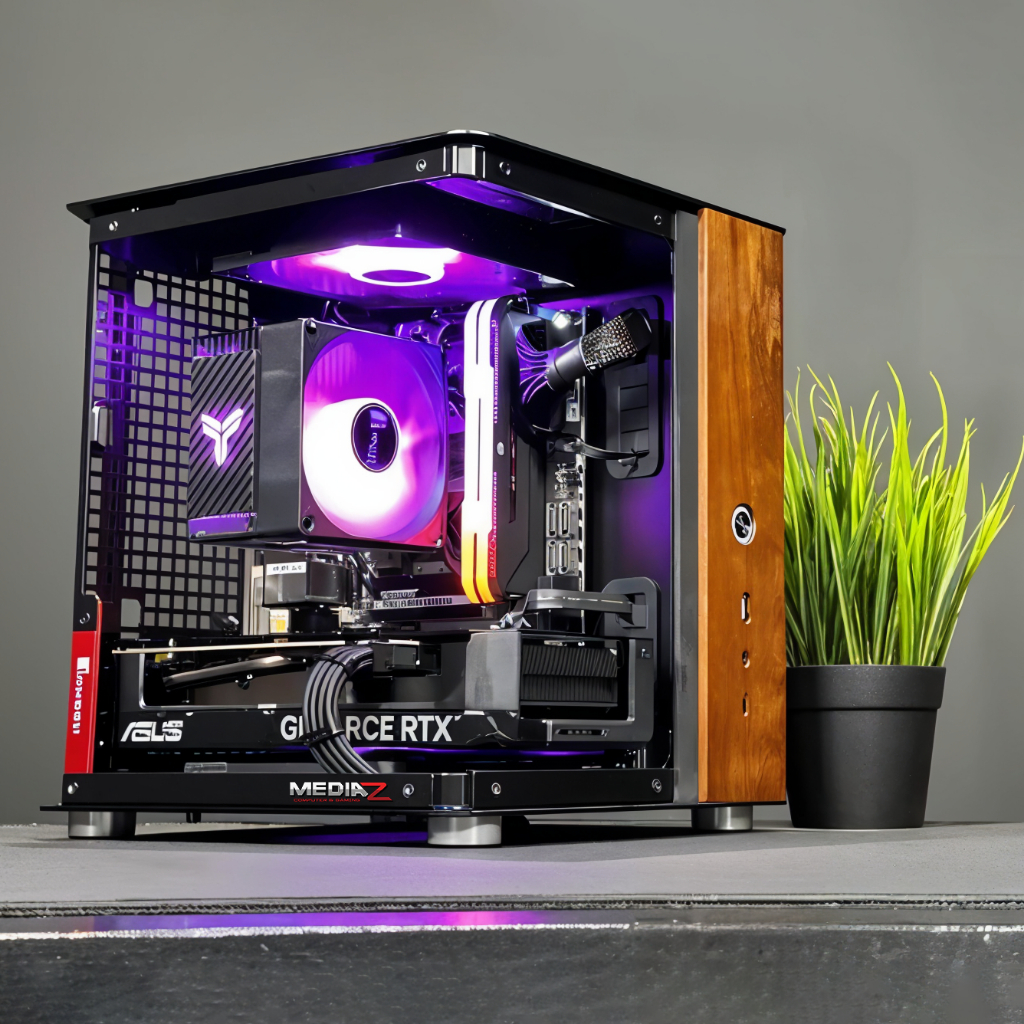 ส่งทันที+โค้ดลด เคส TK-0 itx สีดำ ตั้ง+นอนได้ กระจกหนาโค้ง2ด้าน ลายไม้ Jonsbo mini black Case ...