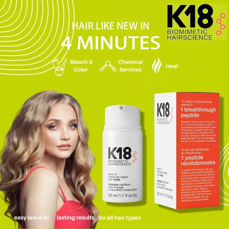 K18 Leave-In Molecular Repair Hair Mask 50ML บำรุงผมเสีย มาส์กทรีทเม้นต์แบบไม่ต้องล้างออก ...