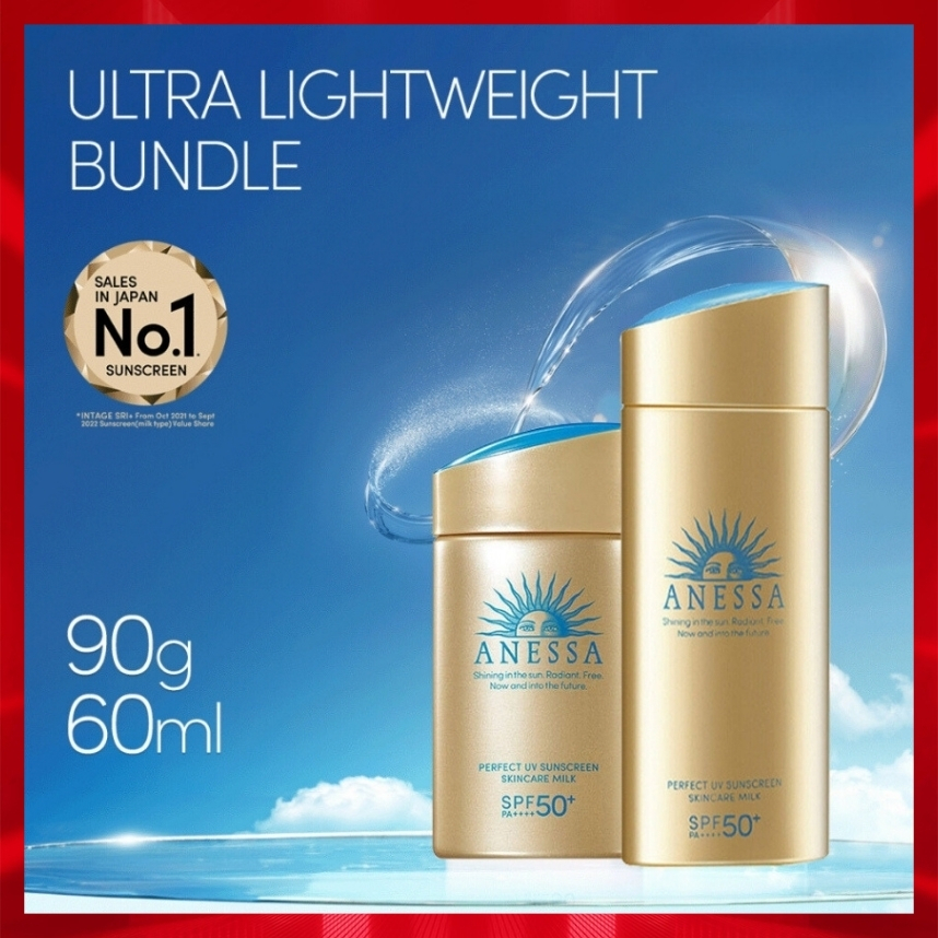 ANESSA Perfect UV Sunscreen Skincare Milk SPF50+ PA++++ 60/90ml เพอร์เฟค ยูวี ซันสกรีน สกินแคร์ ...