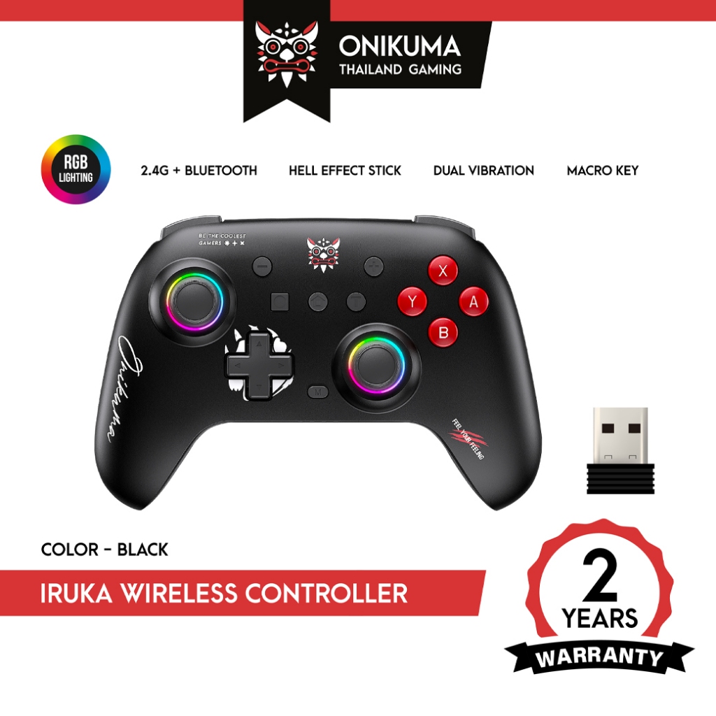 ONIKUMA Iruka Wireless Gaming Controller จอยเกม 3 ระบบ 2.4Ghz ...