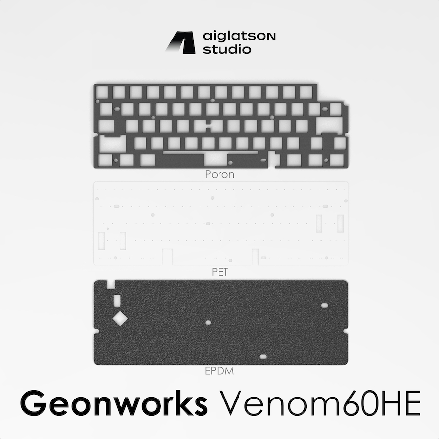 (พร้อมส่งในไทย) เพลท/ชุดโฟมสำหรับ Venom 60 HE - AGS GH 60 HE Plate/Foam ...