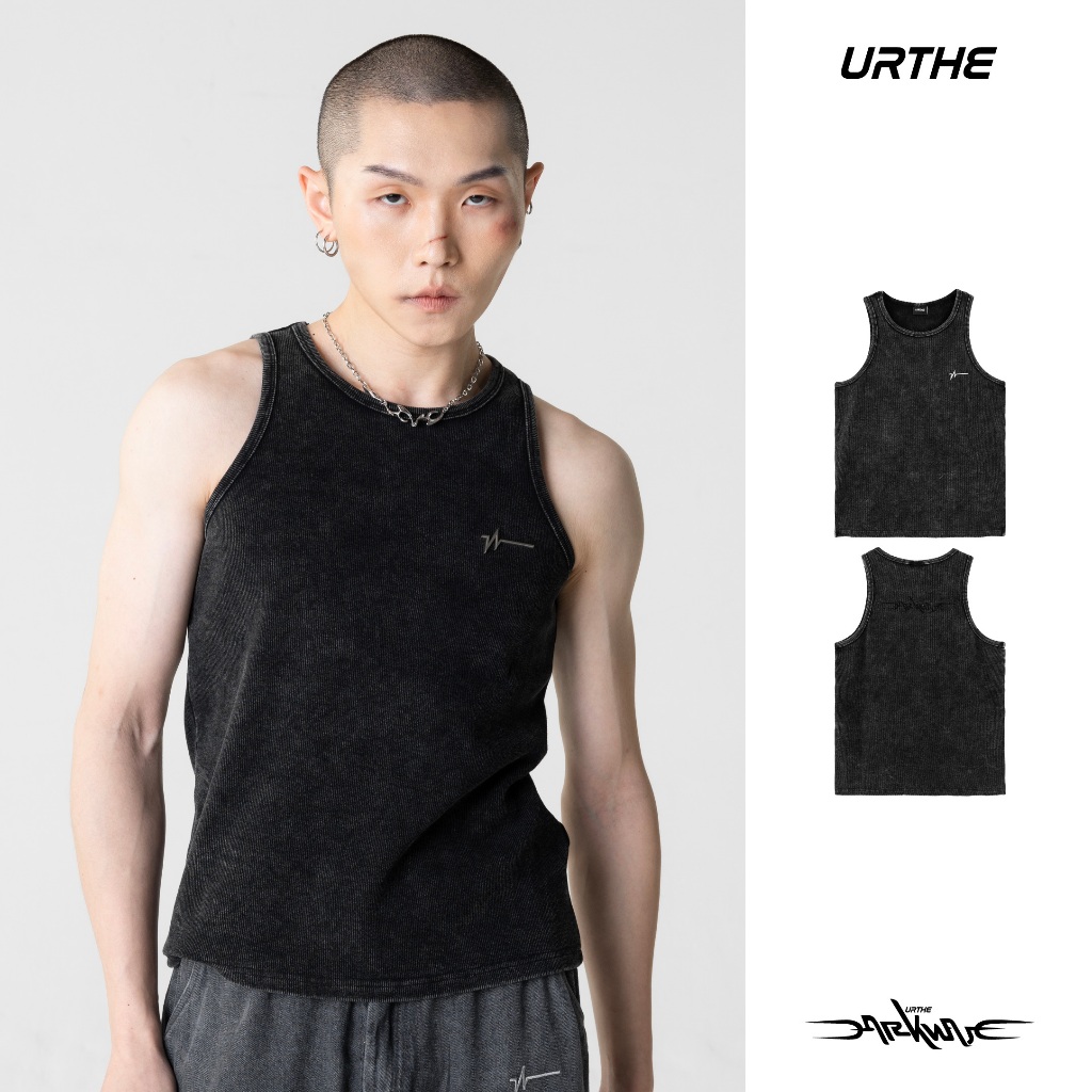 URTHE - เสื้อกล้าม Col. DARK WAVE รุ่น DW ACID TANK TOP | Shopee Thailand