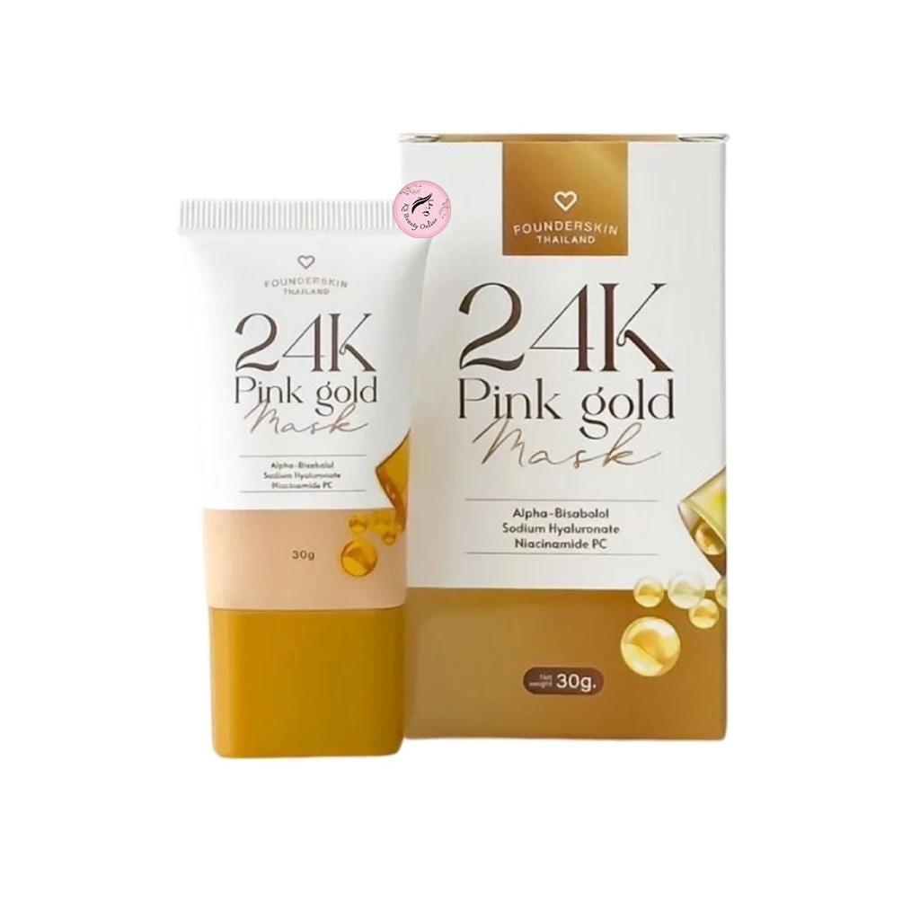 มาส์กทองชมพู ฟาวเดอร์สกิน Founderskin 24K Pink Gold Mask | Shopee Thailand