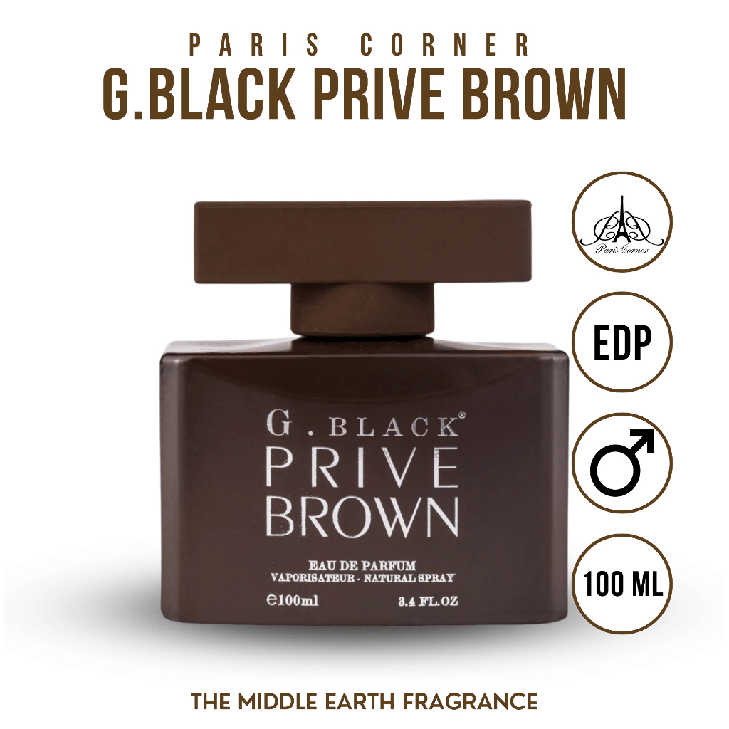น้ำหอม Paris Corner G.Black Prive Brown ขนาด 100 ml ติดทน หอมนาน ของแท้ ...