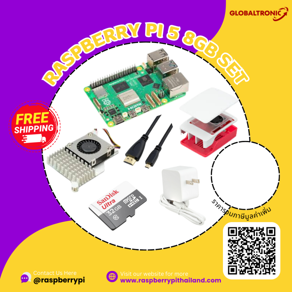 Raspberry pi 5 8 GB SET Ez use | Shopee Thailand