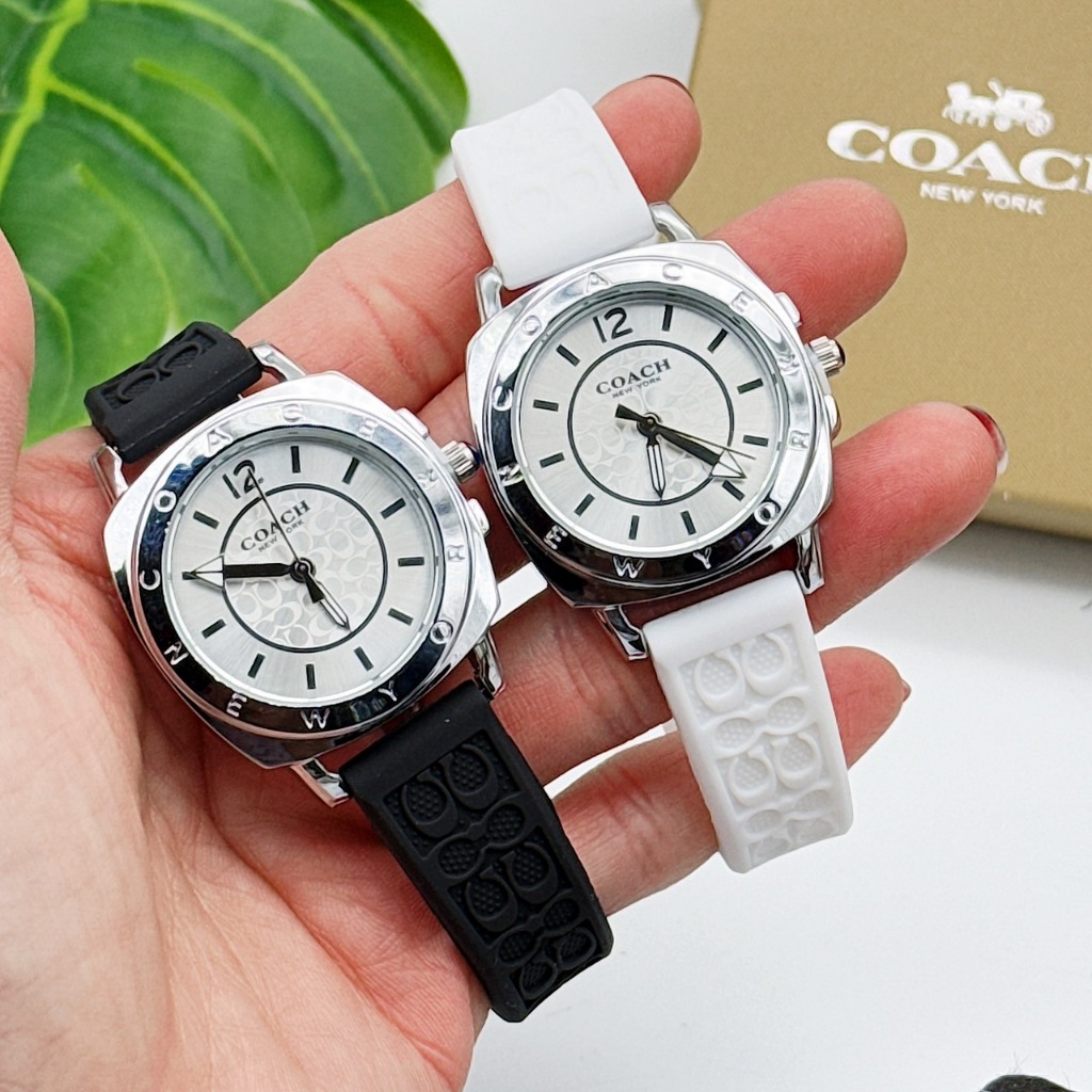 COACH นาฬิกาผู้หญิง รุ่น 14503146 สาย ยางซิลิโคน ขนาด 34 มม แถมกล่อง ...