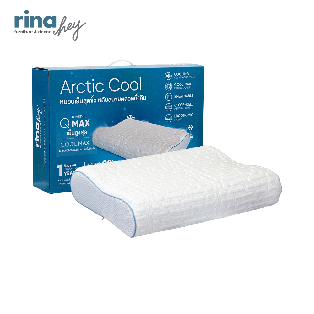 Rina Hey หมอนเย็นเมมโมรี่โฟม รุ่น ARCTIC COOL/37x57 | Shopee Thailand