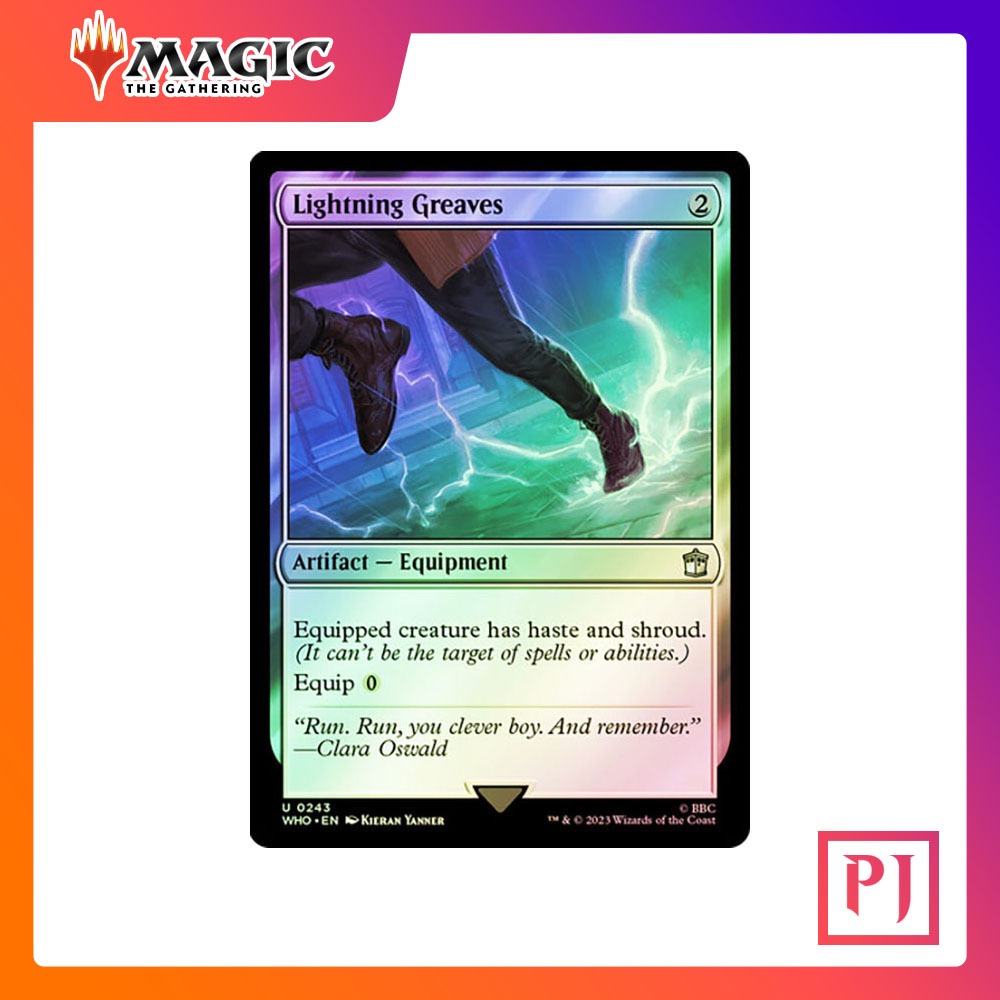 [MTG] Lightning Greaves [WHO] [ARTIFACT] [UNCOM] [FOIL] [ENG] (การ์ดเม ...