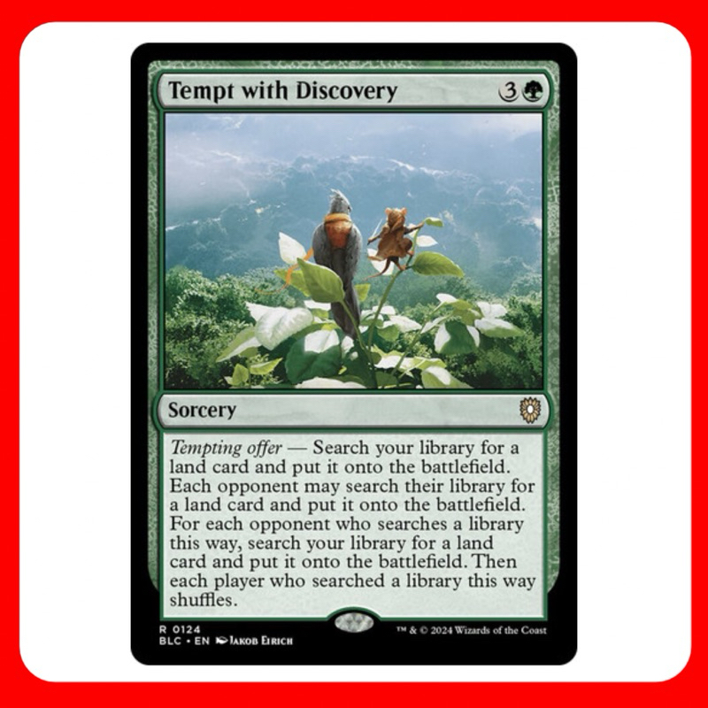 [MTG] Tempt with Discovery [BLC] [GREEN] [RARE] [NORMAL] [ENG] (การ์ดเม ...