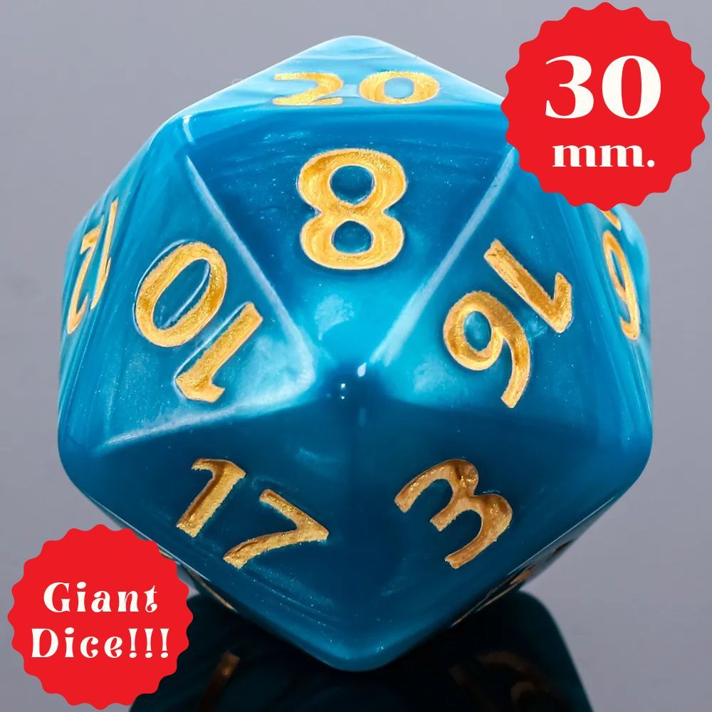 Giant Dice D20 ขนาด 30 mm (1ลูก, 1die) | ลูกเต๋า Dice DnD D&D MTG RPG ...