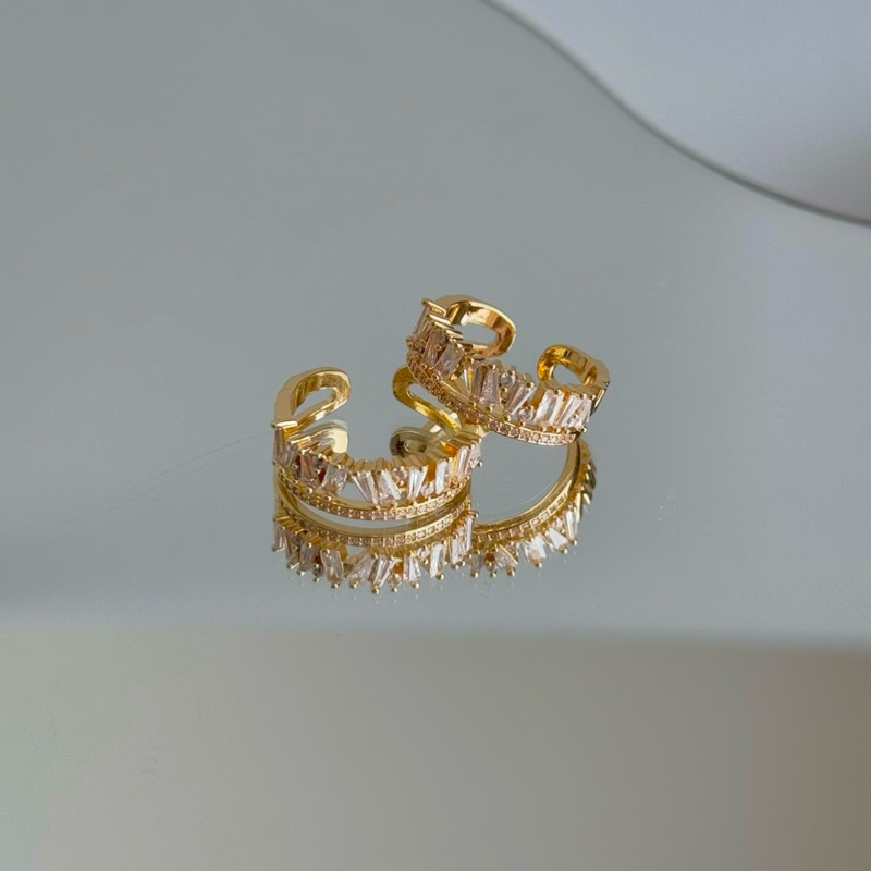 Socrush.bkk | AURORA CROWN double layered gem ring | แหวนเพชร สองเลอร์ ...