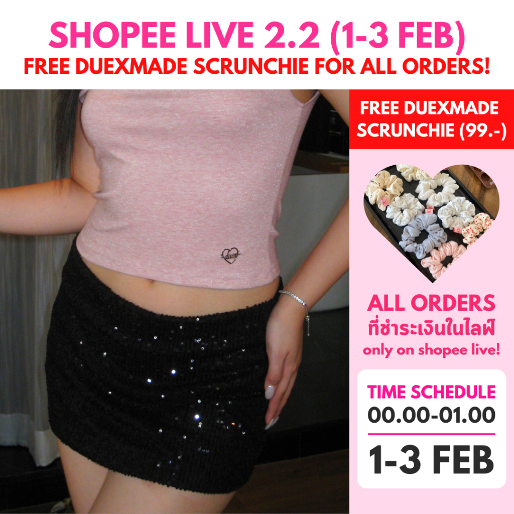 enchanted skirt by Duex Studio *พร้อมส่ง* กระโปรงสั้นปักเลื่อม เอวต่ำ ...