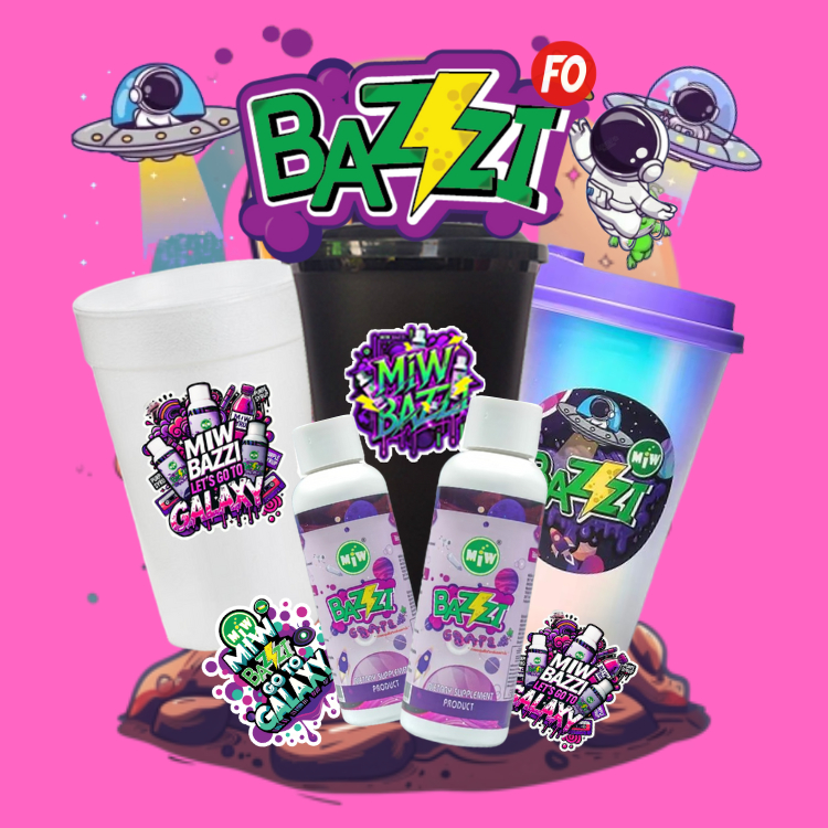 สูตรใหม่ Miw BAZZI ชุด 2 ขวด Syrup สำหรับสายปาร์ตี้ ใช้ผสมเครื่องดื่ม ส ...