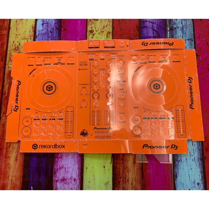 Skin cover dj for DDJ 400 สีส้ม สติกเกอร์ติดเครื่องDJ สีส้ม สำหรับ ...