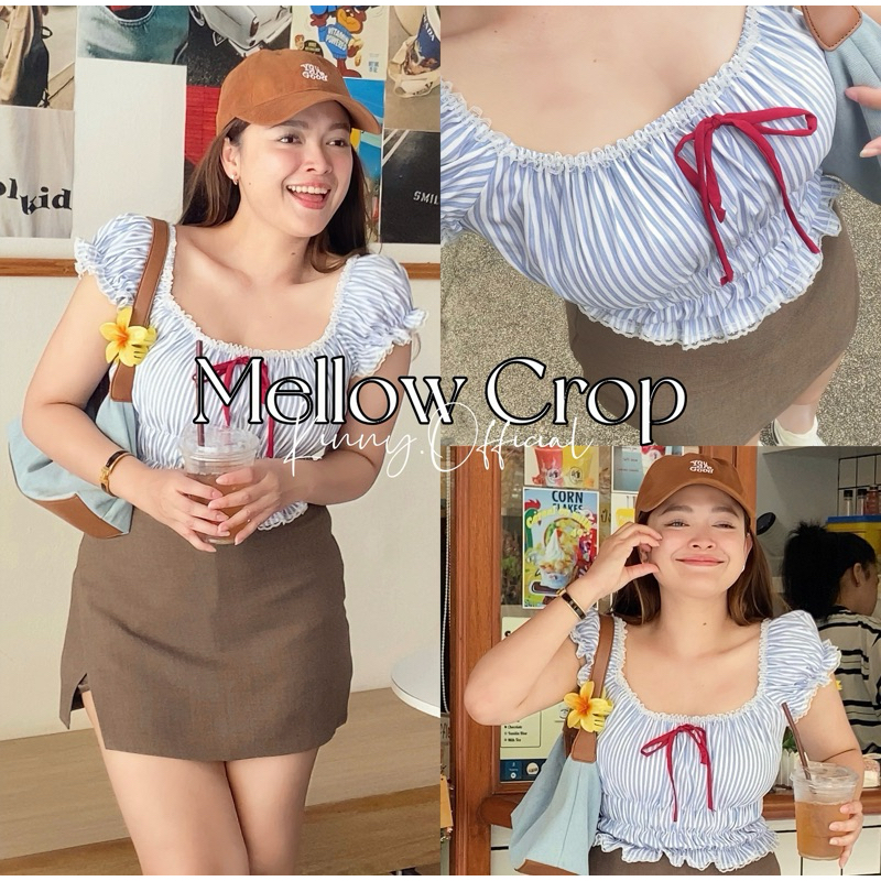 Mellow Crop เสื้อครอปขนตุ๊กตาผู้หญิง แต่งจั๊ม | Shopee Thailand
