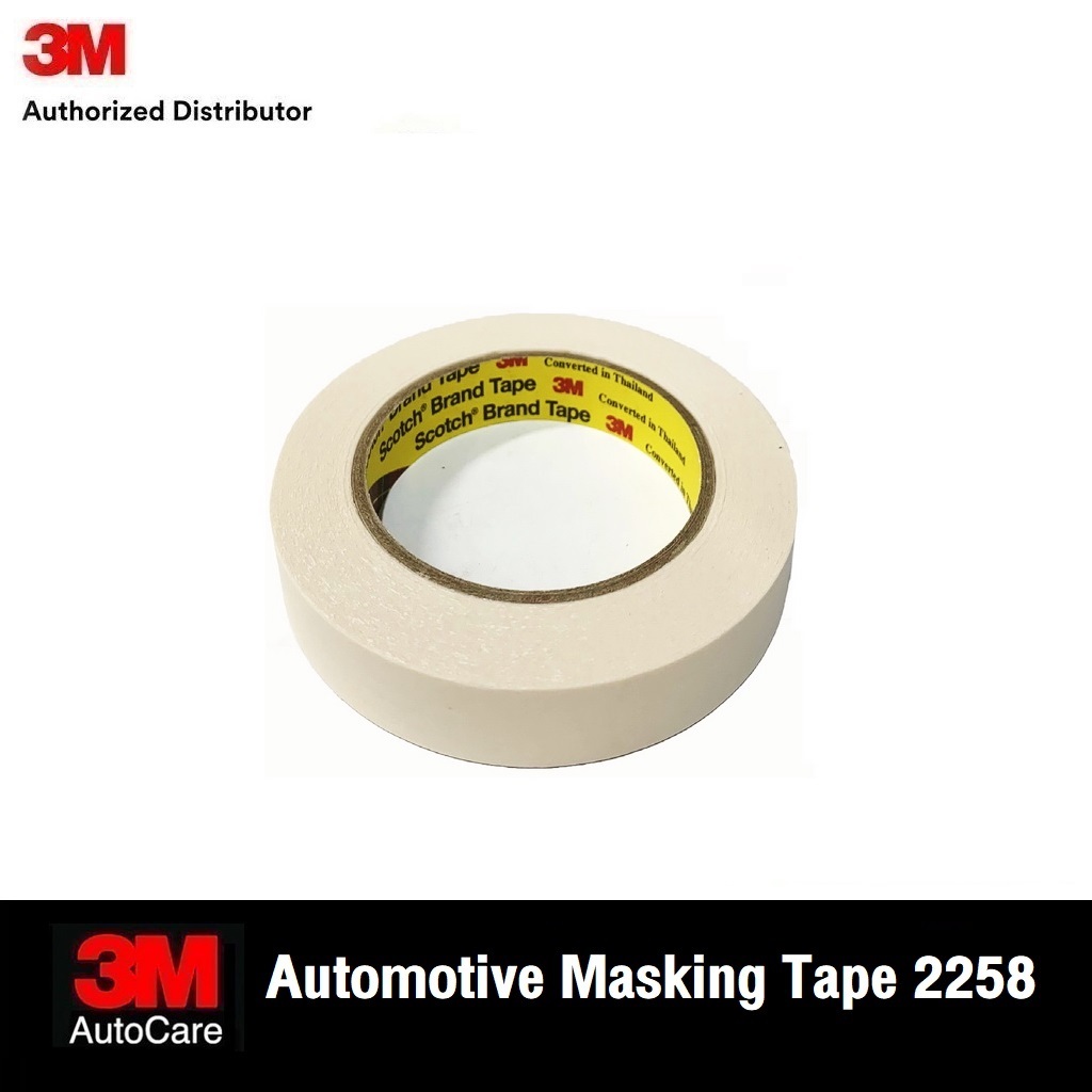 3M กระดาษกาวปิดพ่นสี Automotive Masking Tape 2258 18 24 48มม x50 เมตร ...