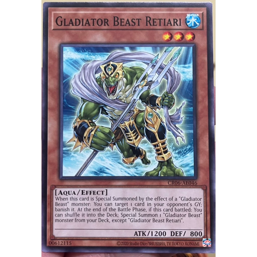 Yugioh Asia-Eng [CR06-AE046] Gladiator Beast Retiari (Common) การ์ดยูกิแท้ถูกลิขสิทธิ์ | Shopee ...