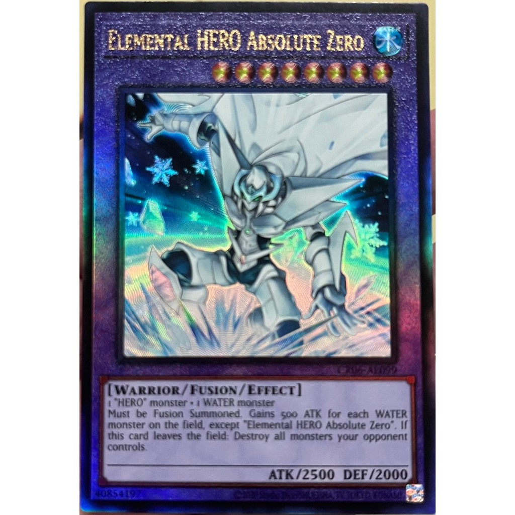 Yugioh Asia-Eng [CR06-AE099] Elemental HERO Absolute Zero (Ultimate ...