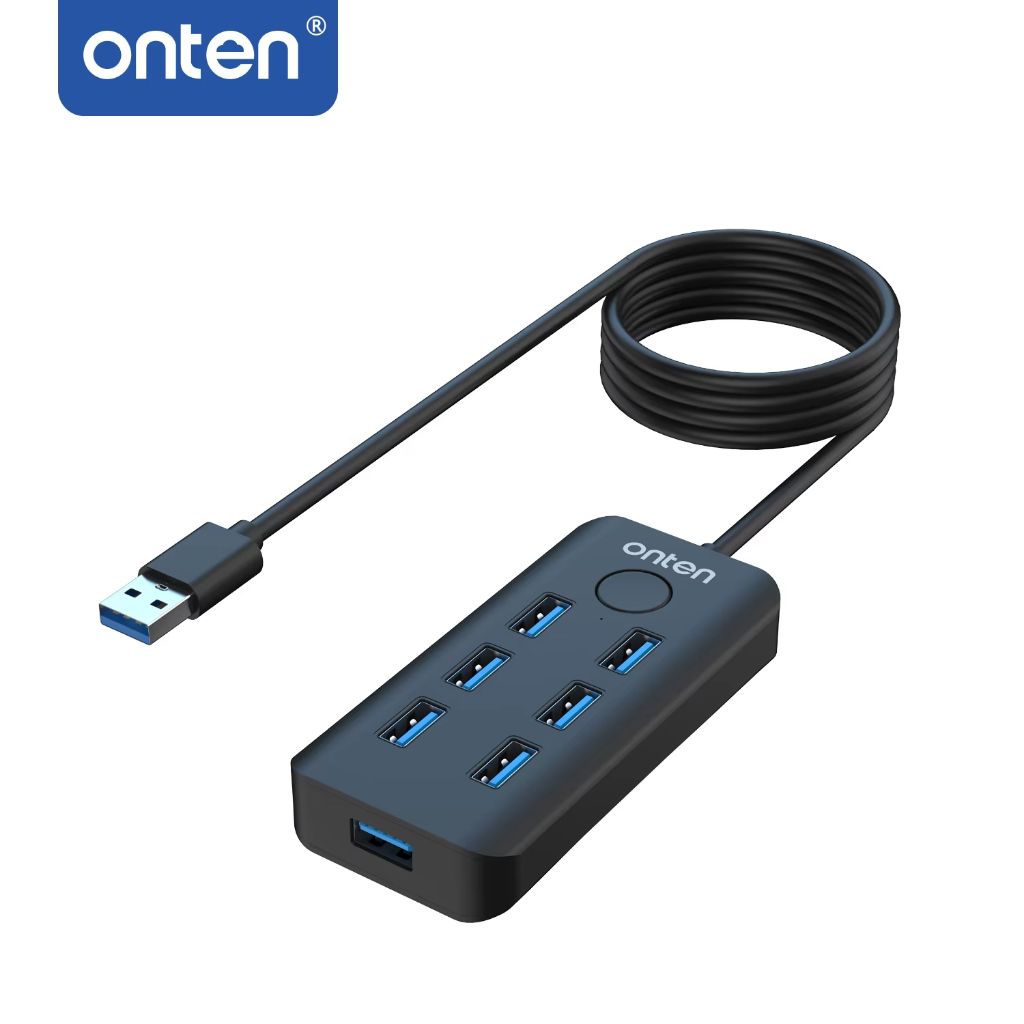 Onten OTN-8120 USB3.2 Gen1 USB Hub 5Gb 7Port Whit One-Click Lock Screen ...