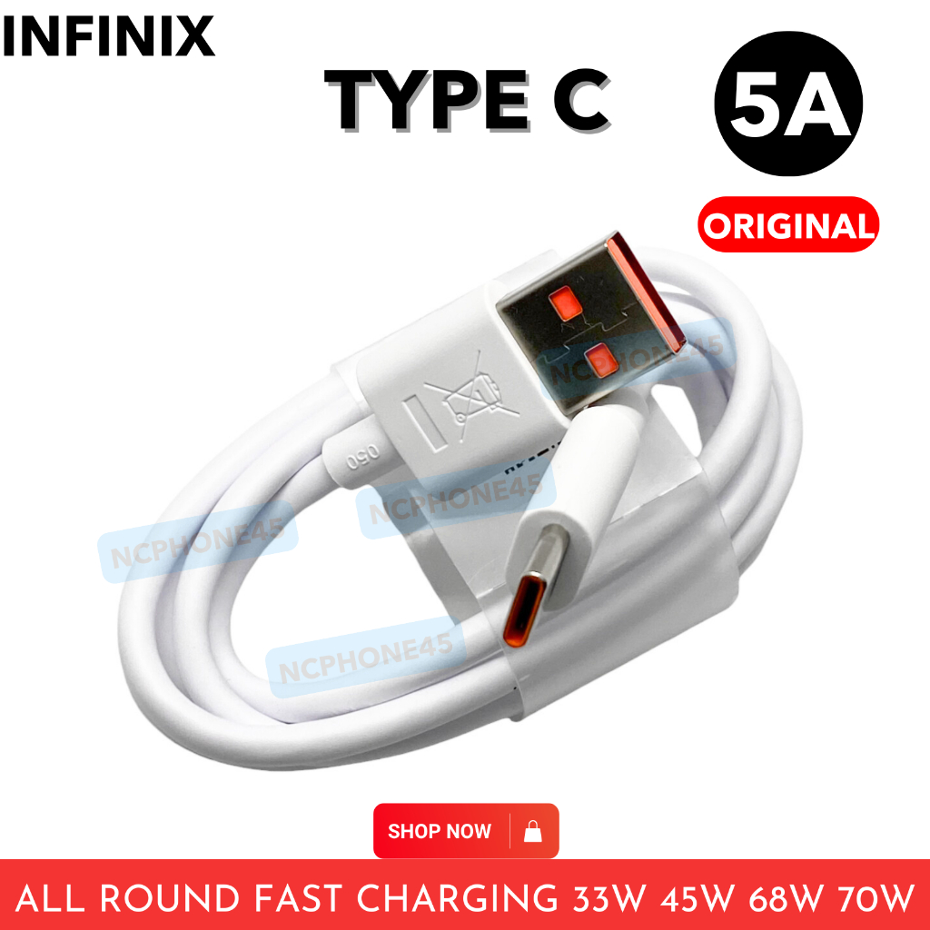 สายชาร์จ Infinix แท้ Type C 5A ALL ROUND FAST CHARGING Original รองรับ ...