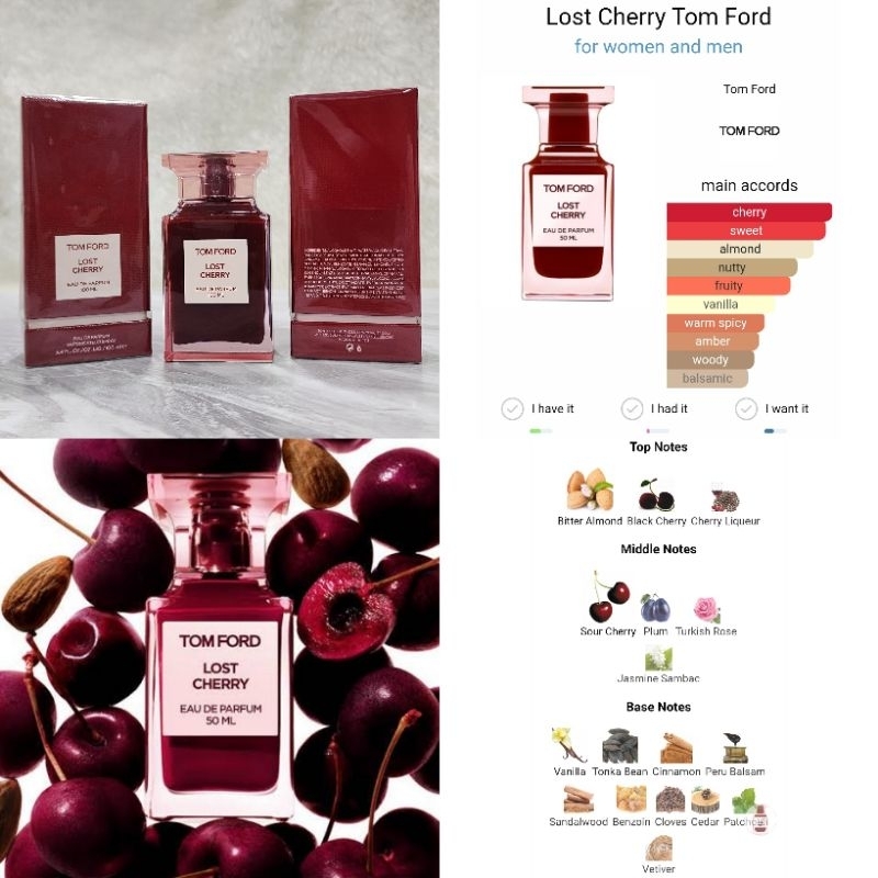 TF Lost Cherry EDP 100ml กล่องซีล เชอรี่รัมหอมอบอุ่นเซ็กซี่ P-T3mFord | Shopee Thailand