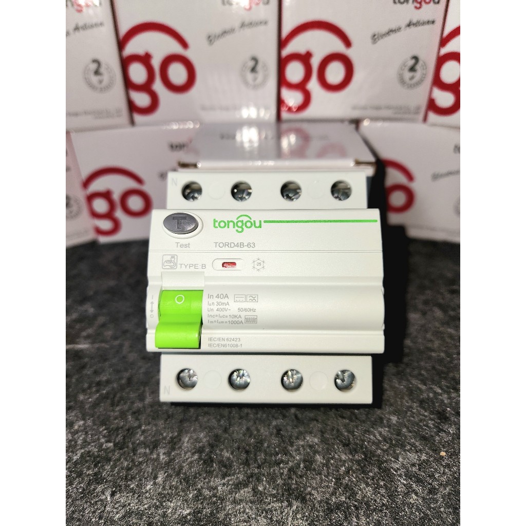 กันดูด RCD Type B 40A 3 เฟส สำหรับเครื่องชาร์จรถยนต์ไฟฟ้า EV และระบบ ...